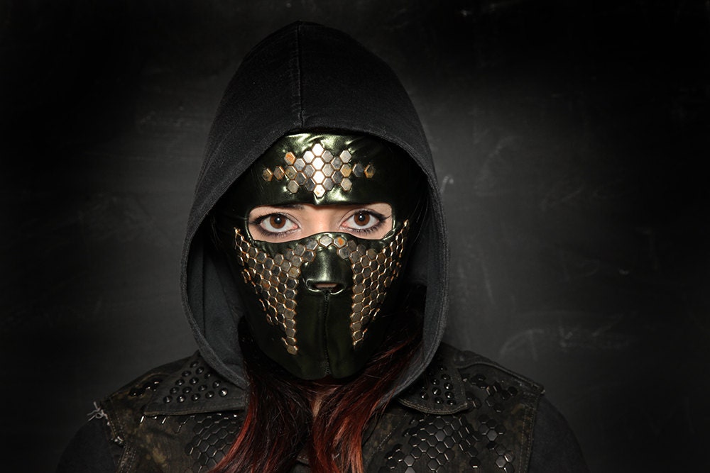 Handmade studded face mask made to order Custom by ZEF2DEATH