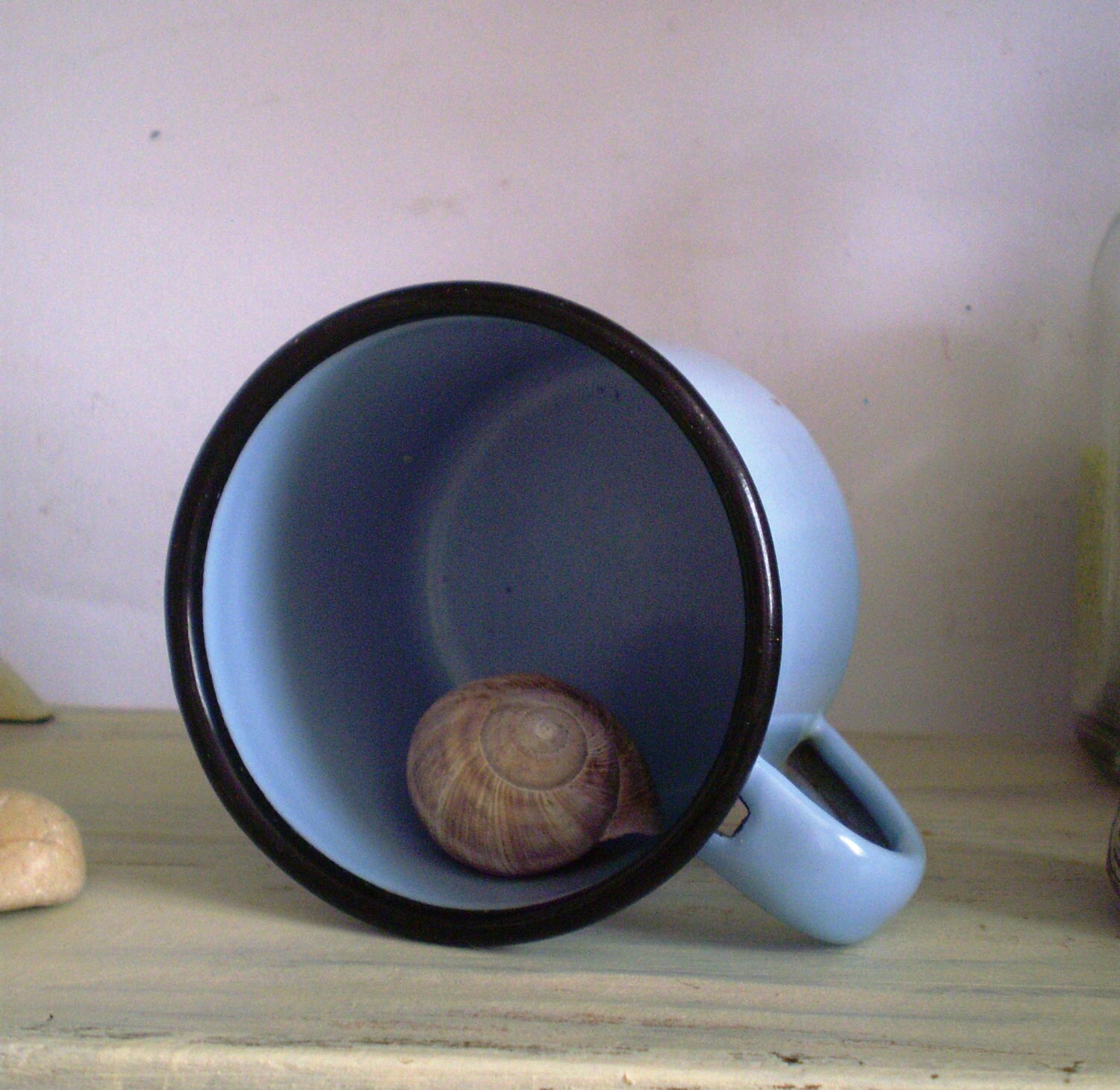 Metal cup, blue, vintage 1970s – Haute Juice