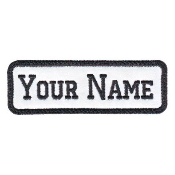 Rectangular 1 Line Custom Embroidered Name Tag Patch E