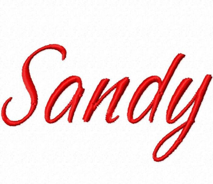 Sandy Machine Embroidery Fonts 1458