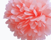 Popular items for peach pom pom on Etsy