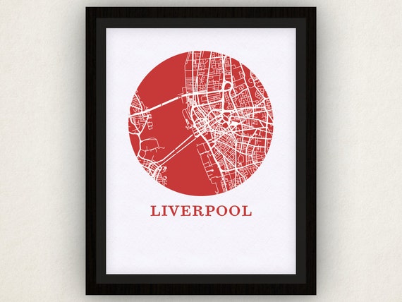 Liverpool Map Print City Map Poster by OMaps on Etsy