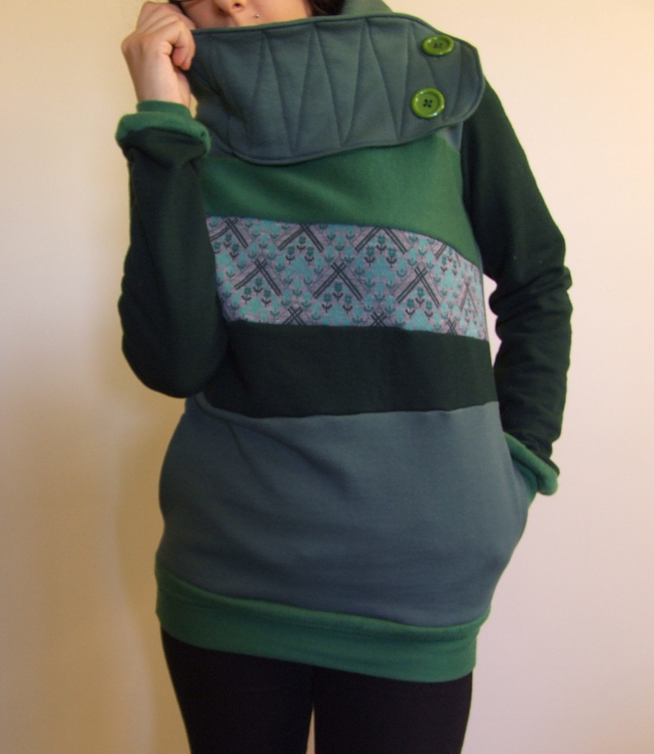 SPRING THEME Hoodie Sweatshirt Sweater Recycled Upcycled