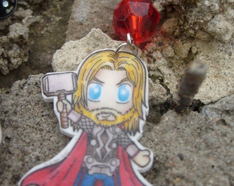 Thor inspired Super hero phone charm to fit iphone/phone or Nintendo DS etc