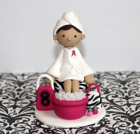 Items similar to Personalized / Custom Zebra Print Spa Birthday Party ...