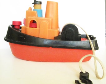 Toy tugboat | Etsy