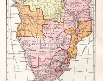 1950s africa map | Etsy