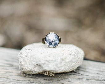 Full Moon Ring - Adjustable Ring- Space Universe Galaxy- Jewelry ...