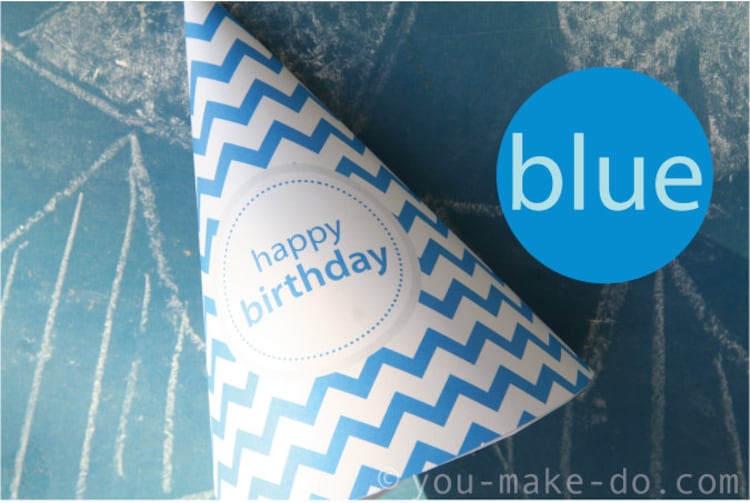 blue party hat blue birthday hat 1st birthday party by youmakedo