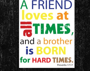 Proverbs 17 17 | Etsy