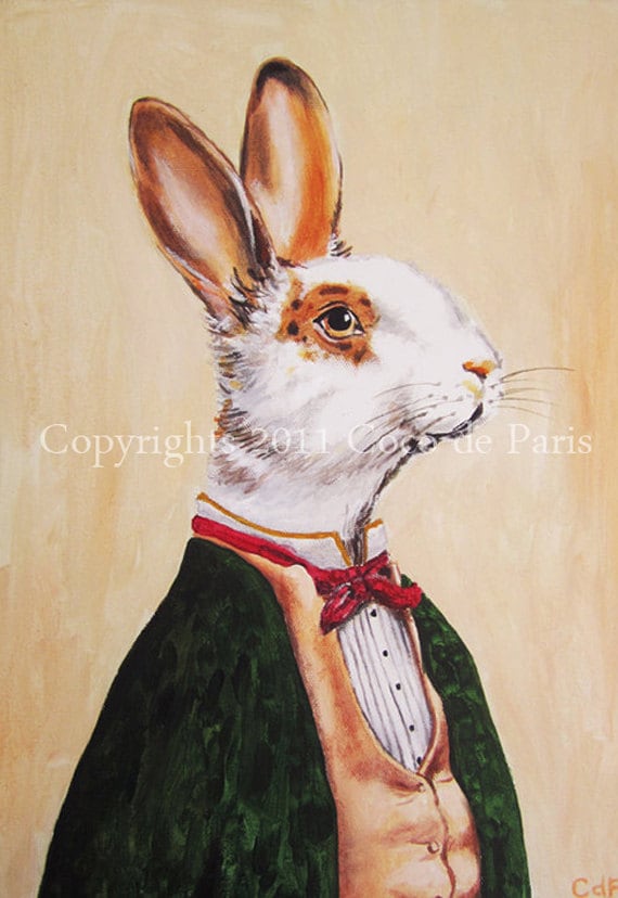 Rabbit Art Print Rabbit Print Rabbit Bunny Print Rabbit