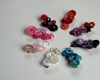 Popular items for button hair clip on Etsy