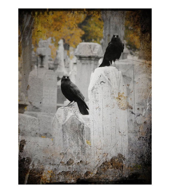 Items Similar To Autumn Crows Gothic Raven Decor Halloween Season Art