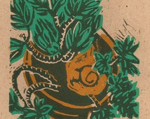Popular items for small linocut on Etsy