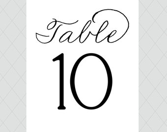Popular items for classy table numbers on Etsy