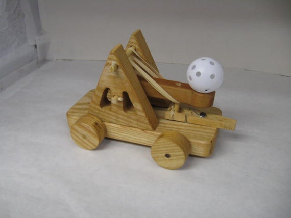 Wood toy catapult by djwoods on Etsy