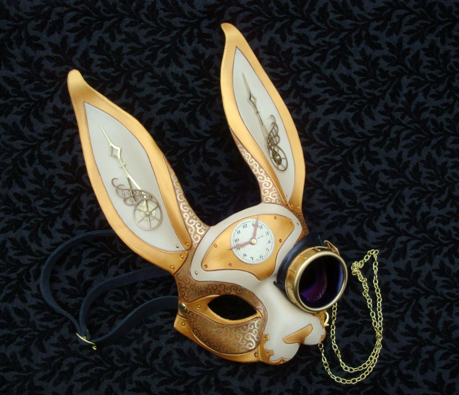 March-of-Time Hare V12... leather clockwork rabbit mask