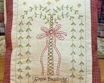 Wildflowers-Primitive Stitchery E-PATTERN by by PrimitiveStitches