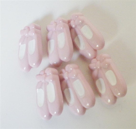 Ballet Shoe Buttons by Buttons Galore // Pink Novelty Dance