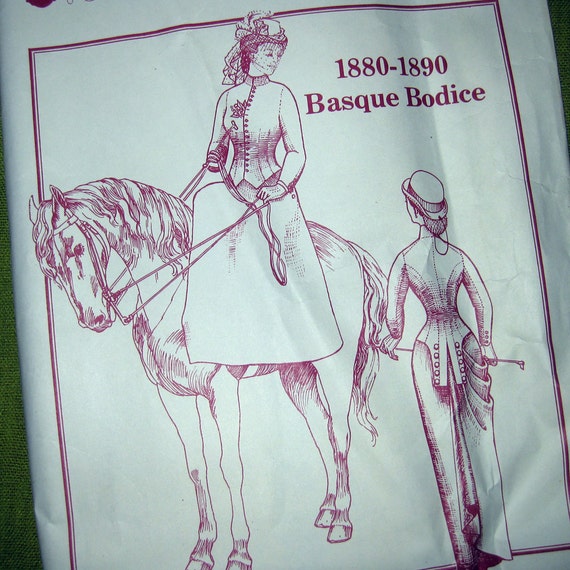 Past Patterns 900 1880s-1890s Riding Basque Bodice Living