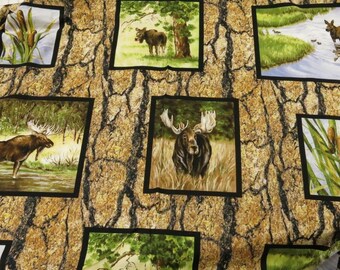 Popular items for moose fabric on Etsy