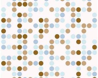 Blue and Brown Polka Dot Contact Paper/Shelf Liner - 18" x 6'