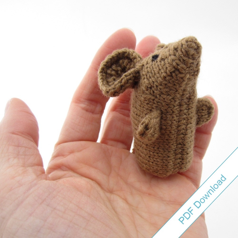 Mouse Knitting Pattern Download. Knit Your Own Small by NattyKnits