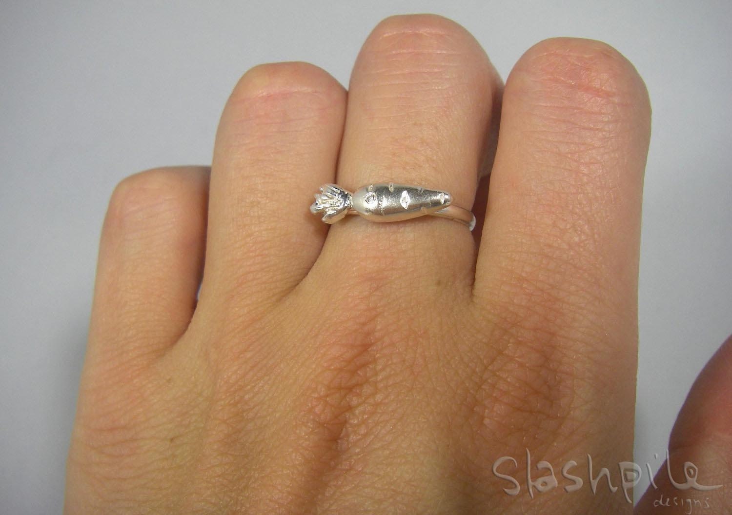 Genuine 1 Ct Carrot Diamond Ring by SlashpileDesigns on Etsy