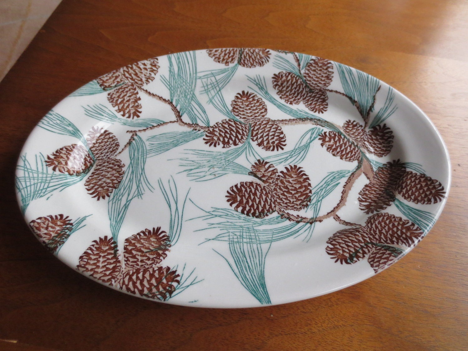 Tepco Pinecone Pine Cone and Needles Diner Restaurant Platter
