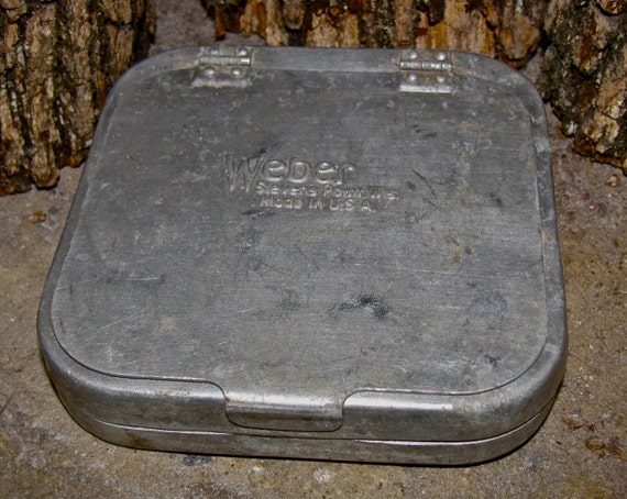 Vintage WEBER Fly Fishing Lure Fly Box / Case & Flies / Trout
