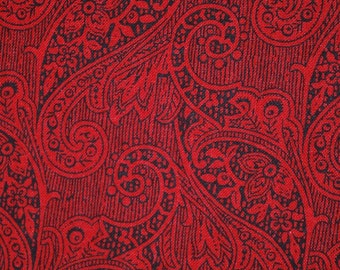 Unique red paisley fabric related items | Etsy
