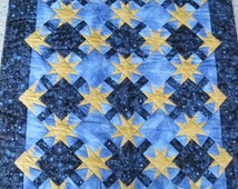 Popular items for blue star quilt on Etsy