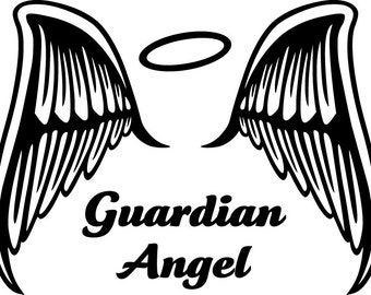 Popular items for angel car decal on Etsy