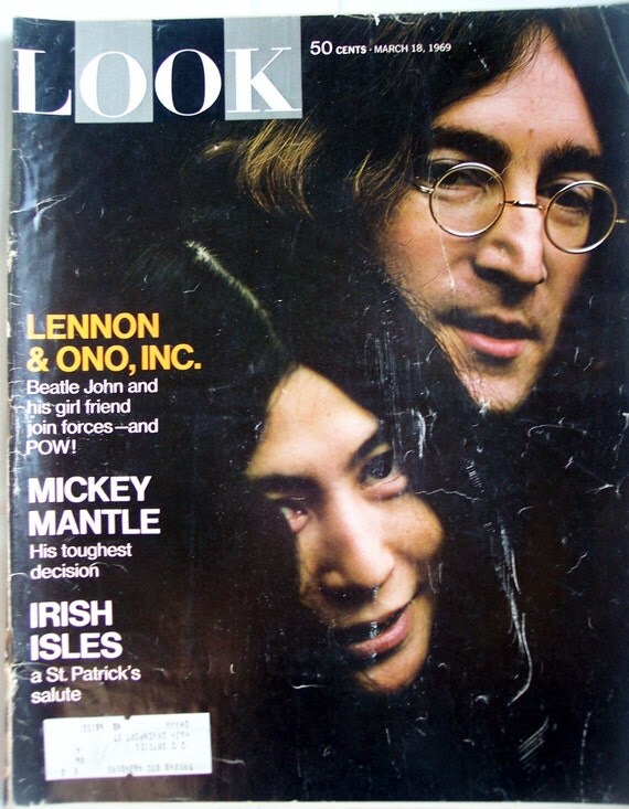 Look Magazine Beatles John Lennon Yoko Ono by AvidVintageShop