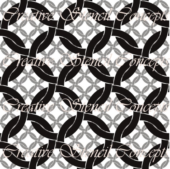 Chain Link Decorative Allover Stencil MULTIPLE by CreativeStencils