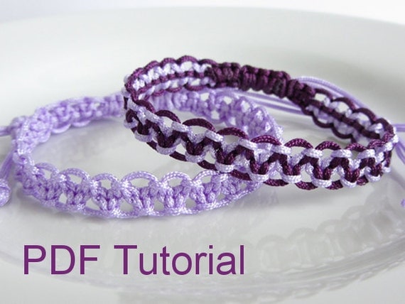 PDF Tutorial Alternating Square Knot Macrame Bracelet Pattern