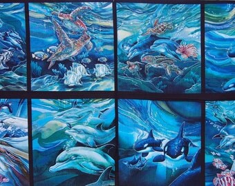 Dolphins fabric | Etsy