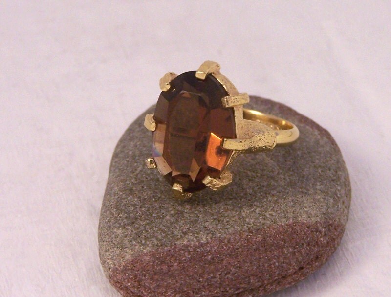 Vintage Sarah Coventry Ring, Amber Ring – Haute Juice