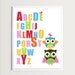 Owl Alphabet and Numbers Printable Nursery by MyGlamPrintables