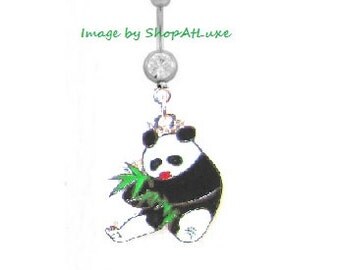 Panda belly ring | Etsy