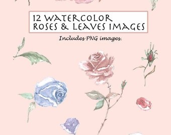 CLIP ART Watercolor Vintage Valentine's Day Set. 13 by Vianneart
