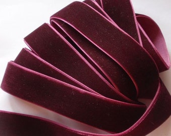 5 yards 1 inches Velvet Ribbon in Dark Teal RY01-65 by Marcusann