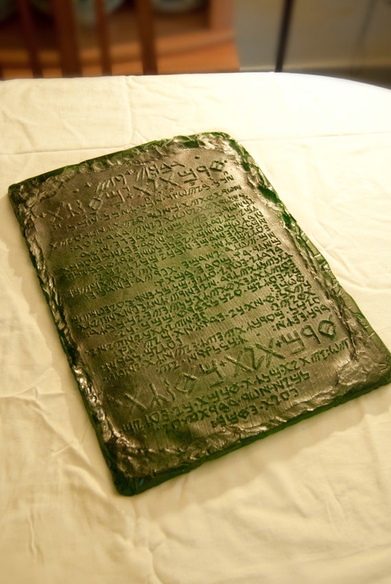 Emerald Tablet by MJ2Artesanos on Etsy
