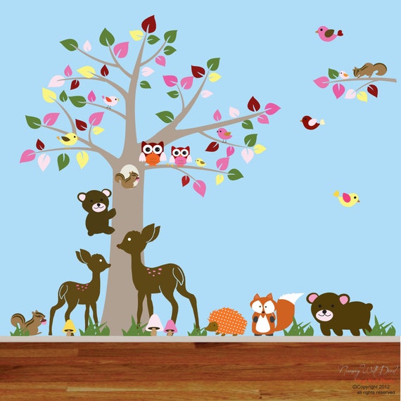 Woodland Animal Vinyl Decals at Gene Courtney blog