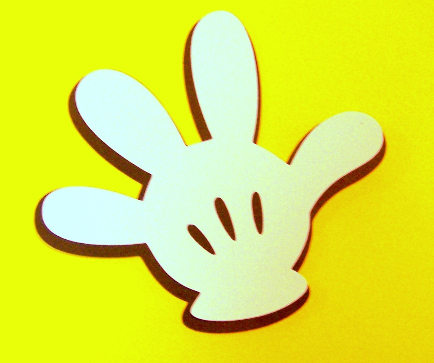 30 Mickey Hand 2 inch black and white cardstock die cut