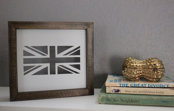 Items similar to Union Jack Silhouette Frame on Etsy