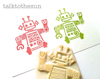 Popular items for robot stamp on Etsy