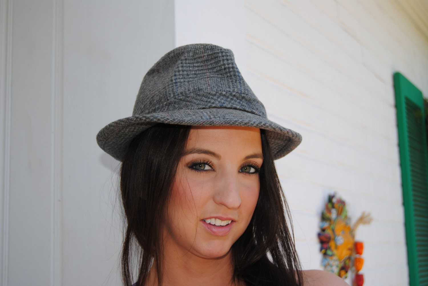 Vintage 1960’s Grey Fedora with Feather Detail