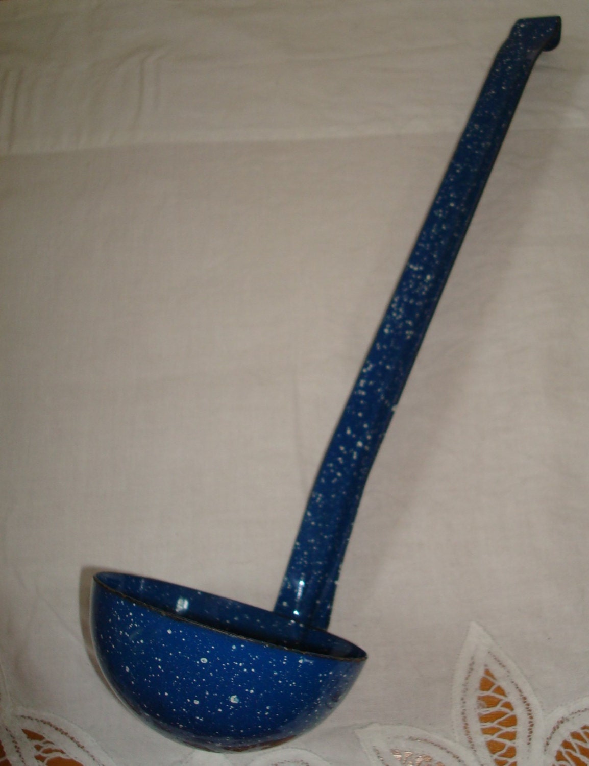 Graniteware ladle-blue enamel ladle-water ladle-country living-enamel ...