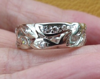 Wide diamond ring | Etsy